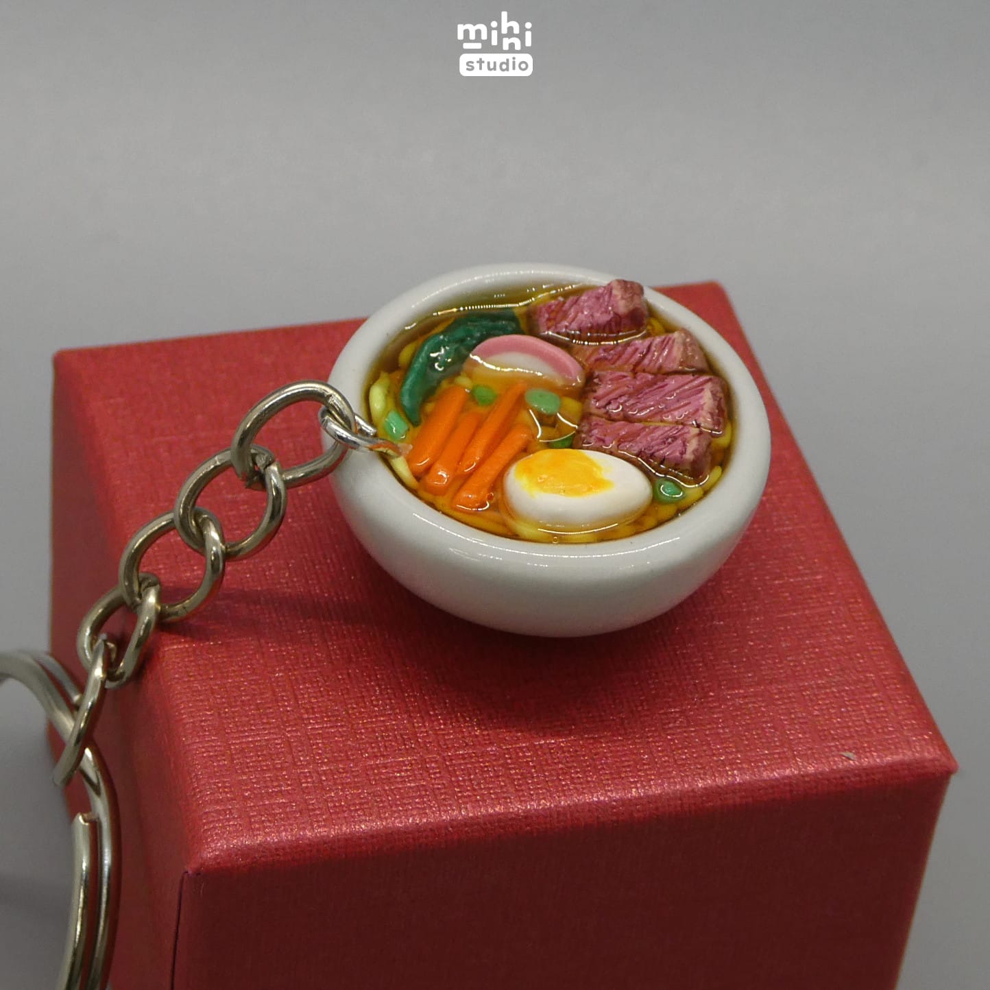 Beef Ramen Charm Keychain | Mihi Mini Studio
